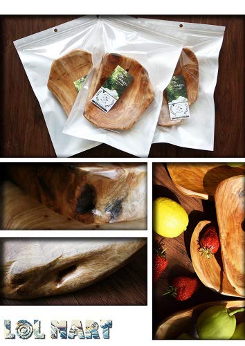 HIZBO MART Root Wood Serving Dish, Vintage Wooden ring dish, appetizer display, Hand Carved Artworks(The length 7~11inch)
