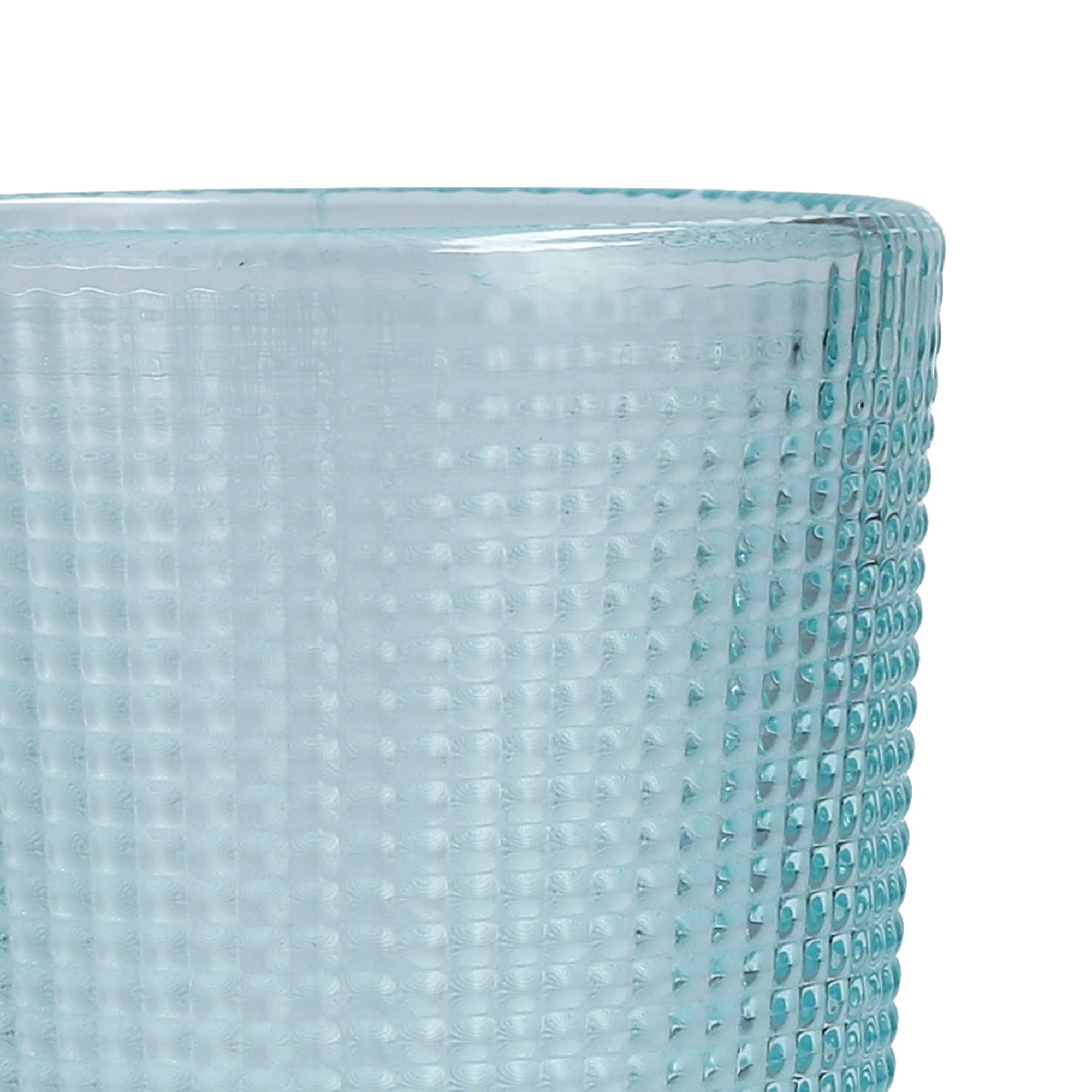 Fortessa Malcolm Double Old Fashioned Cocktail Glass 6 Pack, 11.5-Ounce, Pool Blue