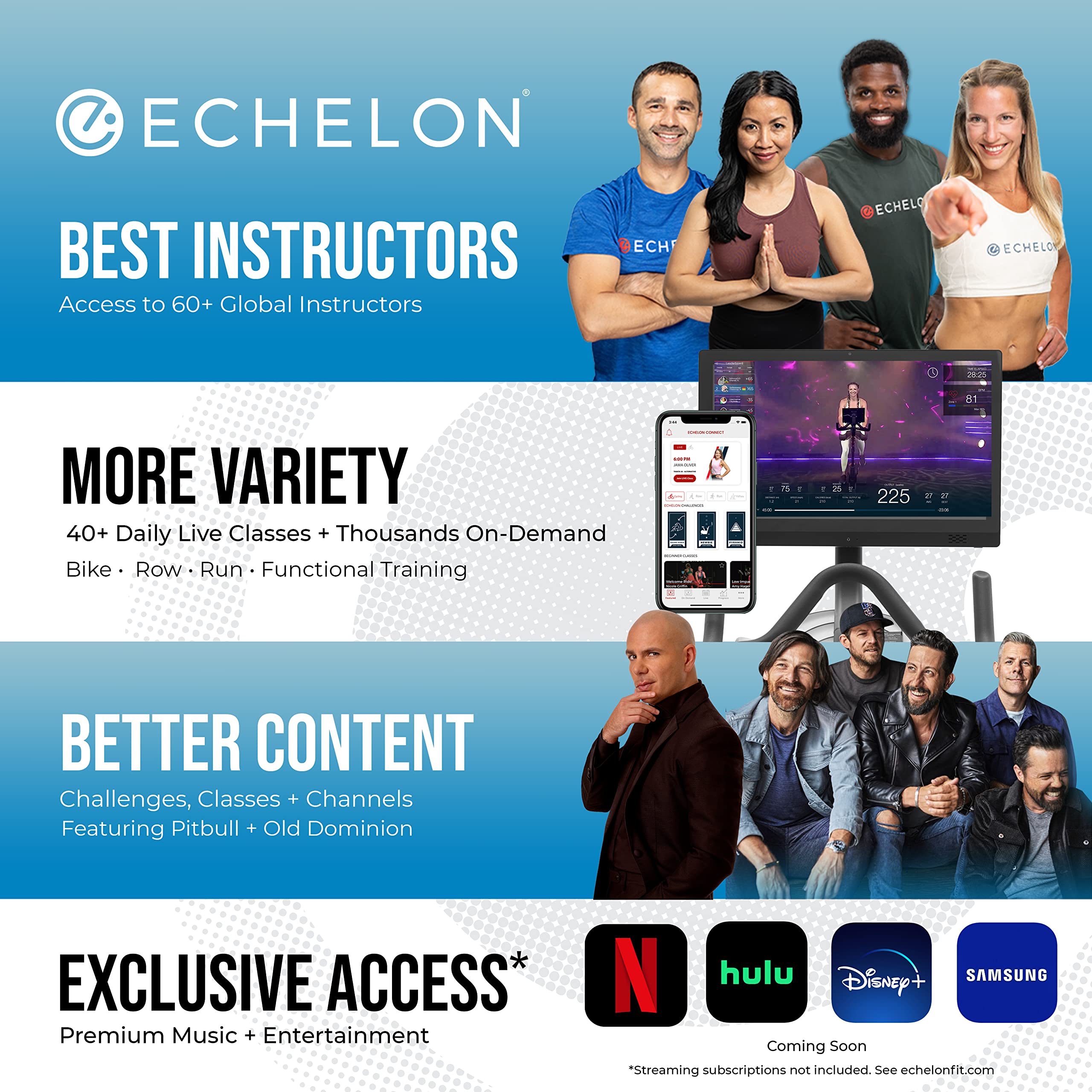 Echelon EX4S-10 Smart Connect Fitness Bike, 30-Day Free Echelon Membership, Easy Storage, Small Spaces, Cushioned Seat, Solid, Top Instructors, 32 Resistance Levels, Bluetooth, (Renewed Premium)