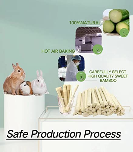 XLpeixin 300g Snacks Sweet Bamboo Chew Toy for Rabbits Chew Sticks for Hamster Chinchilla Guinea Pig,Molar Treats Snack for Small Animalsā¦