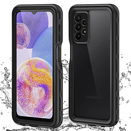 Samsung Galaxy A23 5G Waterproof Rugged Case - Built-in Screen Protector, Dustproof, Shockproof, Heavy Duty Protection (Black)