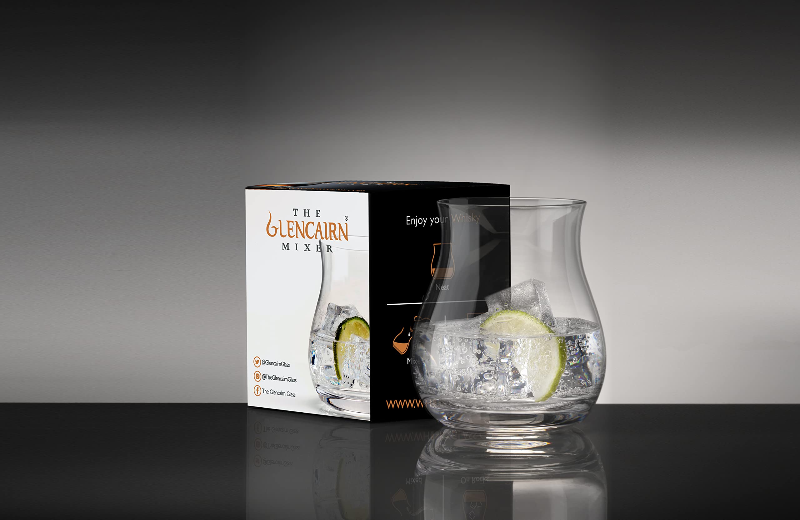 GLENCAIRN RIBBON THISTLE, WHISKY CANADIAN MIXER TASTING GLASS