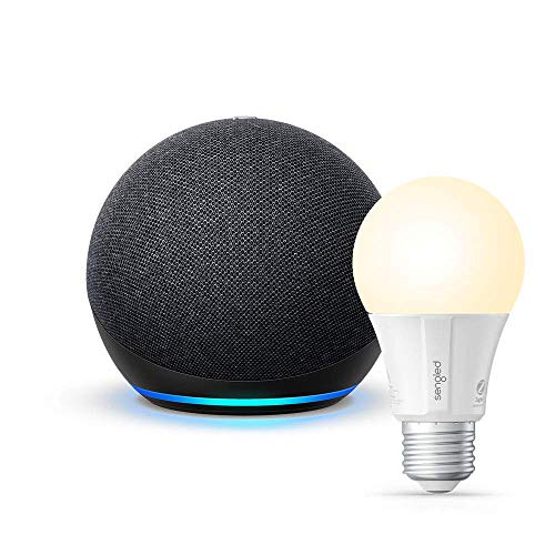 Echo Dot International Version (4th Gen) - Charcoal - bundle with Sengled Smart Bulb