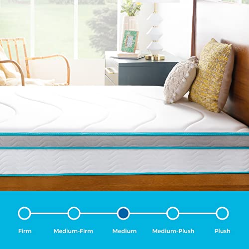 Linenspa 10β Memory Foam and Innerspring Hybrid Mattress + 14β Black Metal Platform Bed β Twin XL Mattress + Metal Folding Twin XL Bedframe