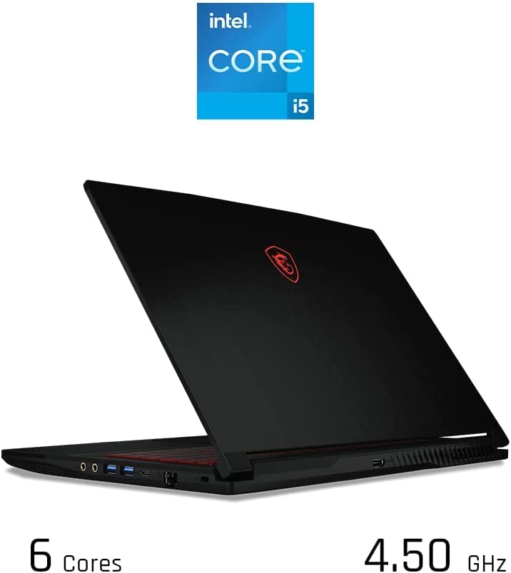 MSI 15.6" FHD 144Hz Gaming Laptop, Intel Core i5-11400H Processor, NVIDIA GeForce RTX 3050, 16GB DDR4 RAM, 512GB PCIe SSD, WiFi, Webcam, Backlit Keyboard, Windows 11 Home, Black