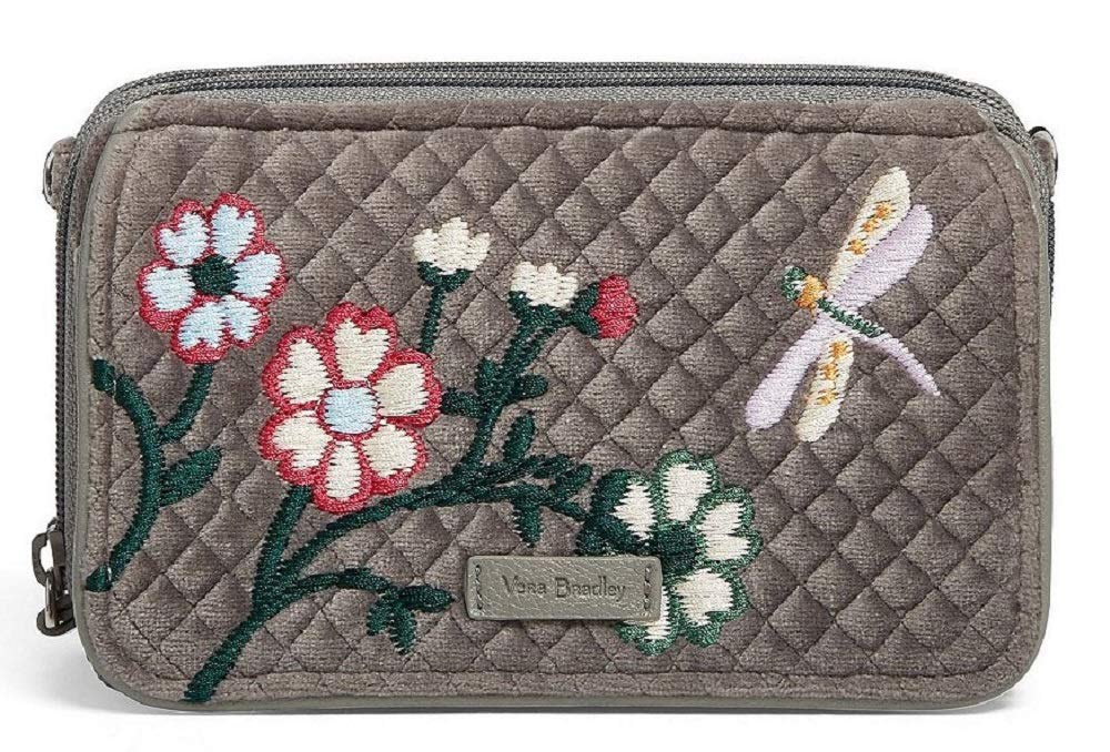 Vera Bradley Iconic RFID All in One Crossbody in Wolf Gray Velvet