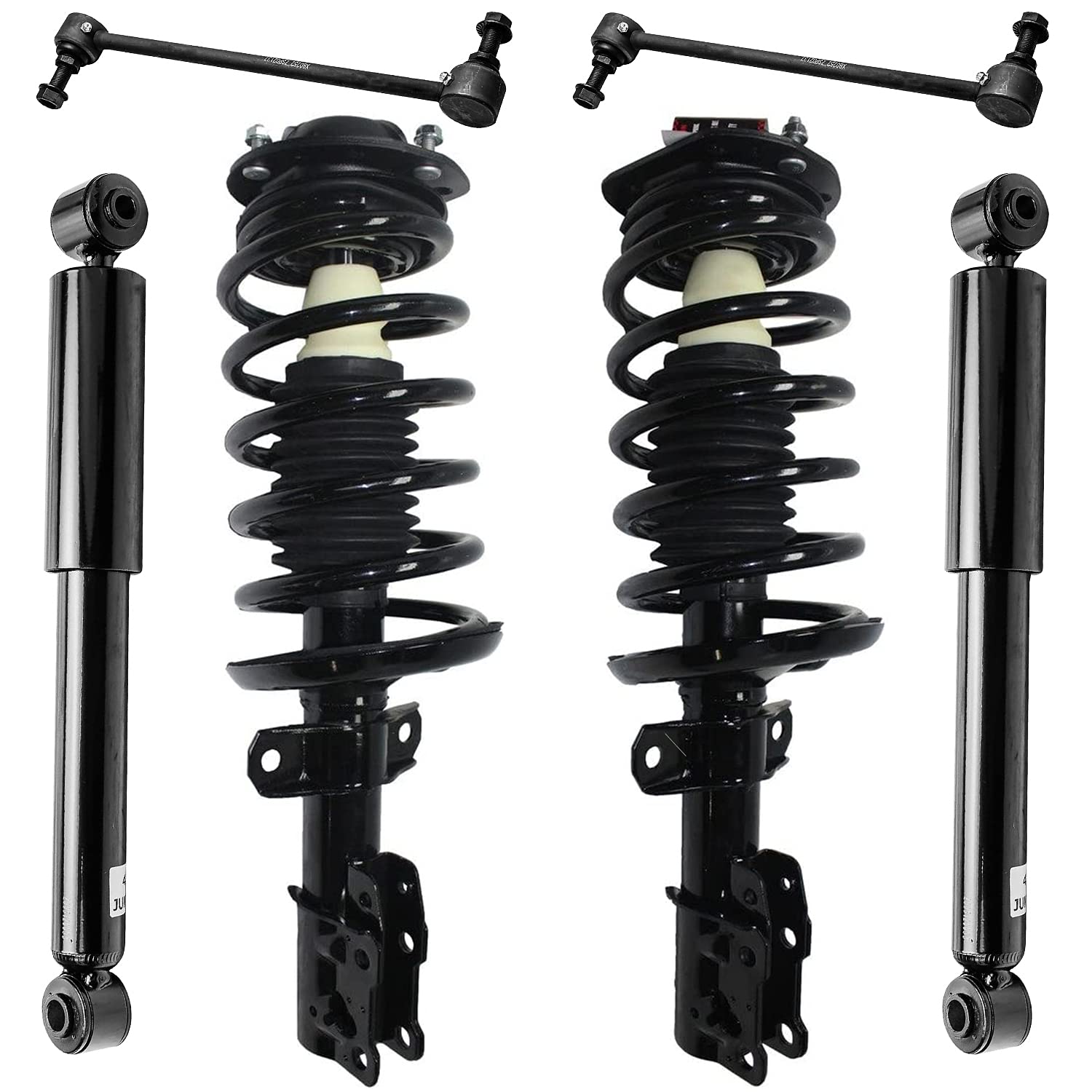 Detroit Axle - Struts Shocks Kit for Chevy Cobalt HHR Pontiac G5 [w/o RPO Code FE5] Complete Front Struts w/Coil Spring Sway Bar Links Rear Shock Absorbers Replacement Ready Struts Assembly