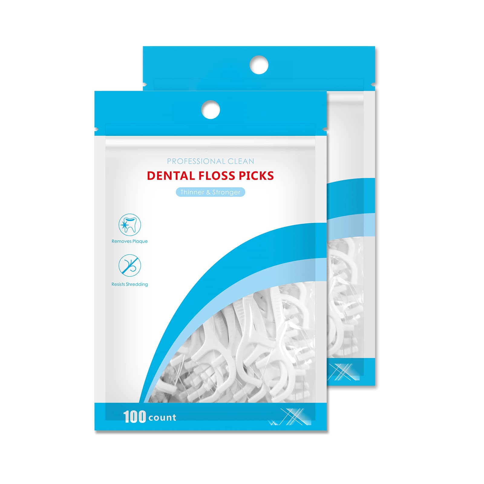 ieesspd Dental Floss Picks High Toughness Professional Toothpicks Sticks Picks-100 Count (Pack of 2)