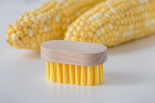 Fox Run Corn Desilking Brush, Wood and Plastic