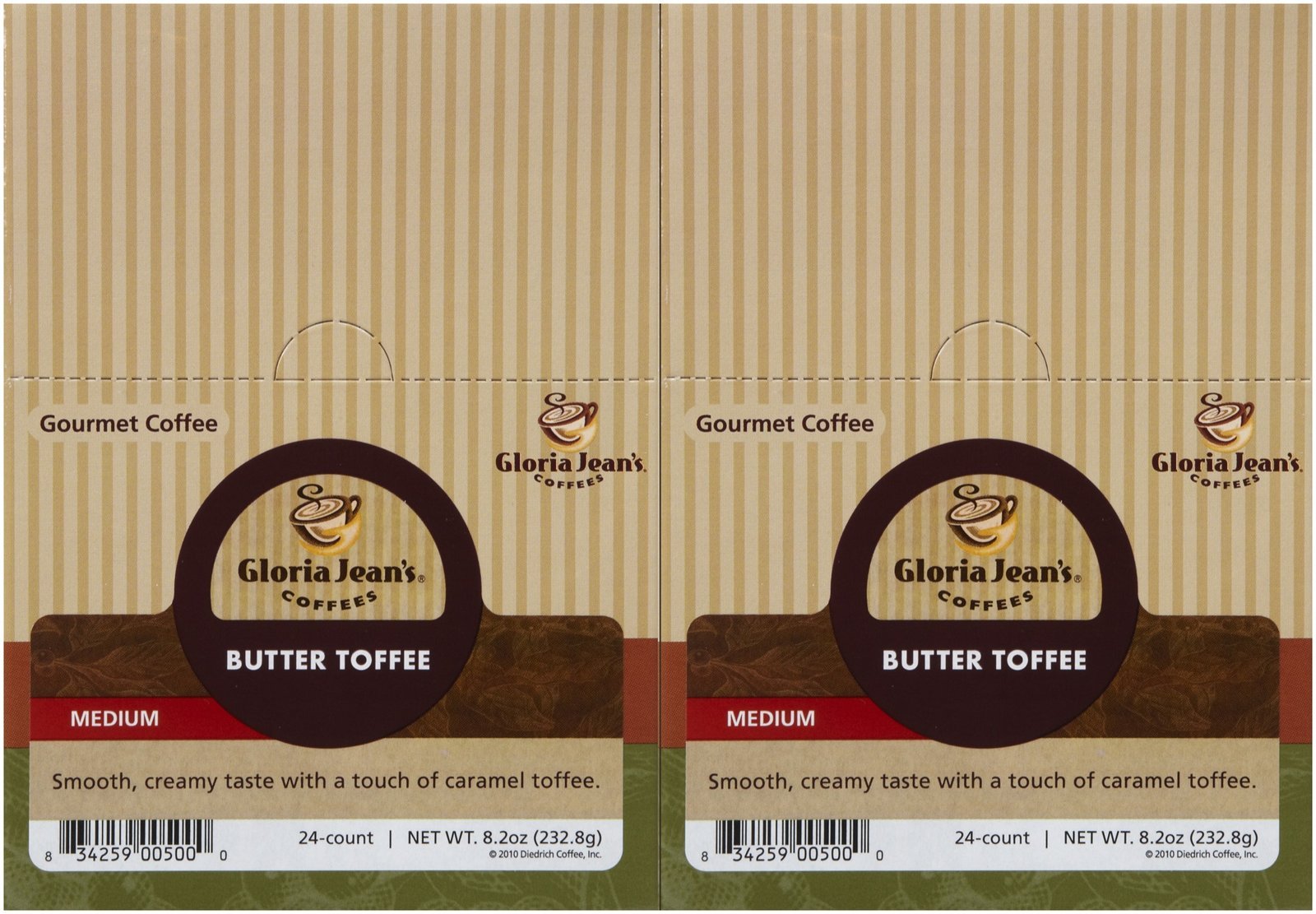 Gloria Jeans Coffees, Butter Toffee, 24 ct K-Cups for Keurig Brewers, 2 pk