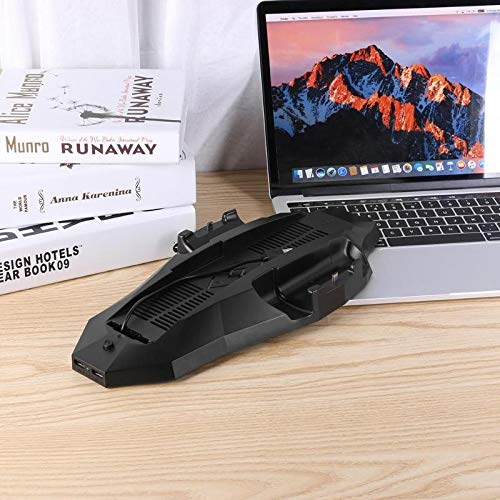 Vertical Stand Holder for PS4 Game Console with Dual Cooling Fan Dual USB Controller Charging Ports