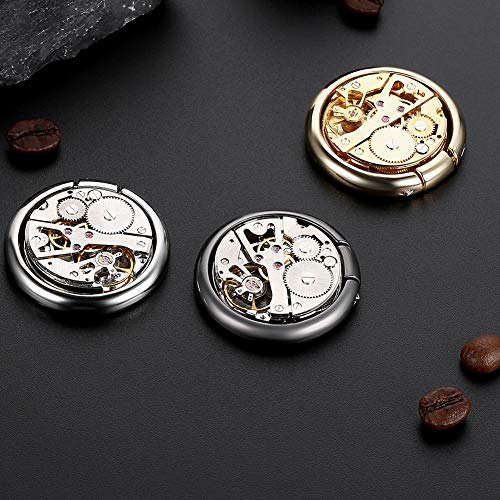 Mechanical Phone Ring Holder,Phone Holder Grip Ring Stand,Adjustable Kickstand,Finger Ring Stand 360°Rotation Metal Phone Ring Grip Kickstand Compatible with All Smartphone (Gold)
