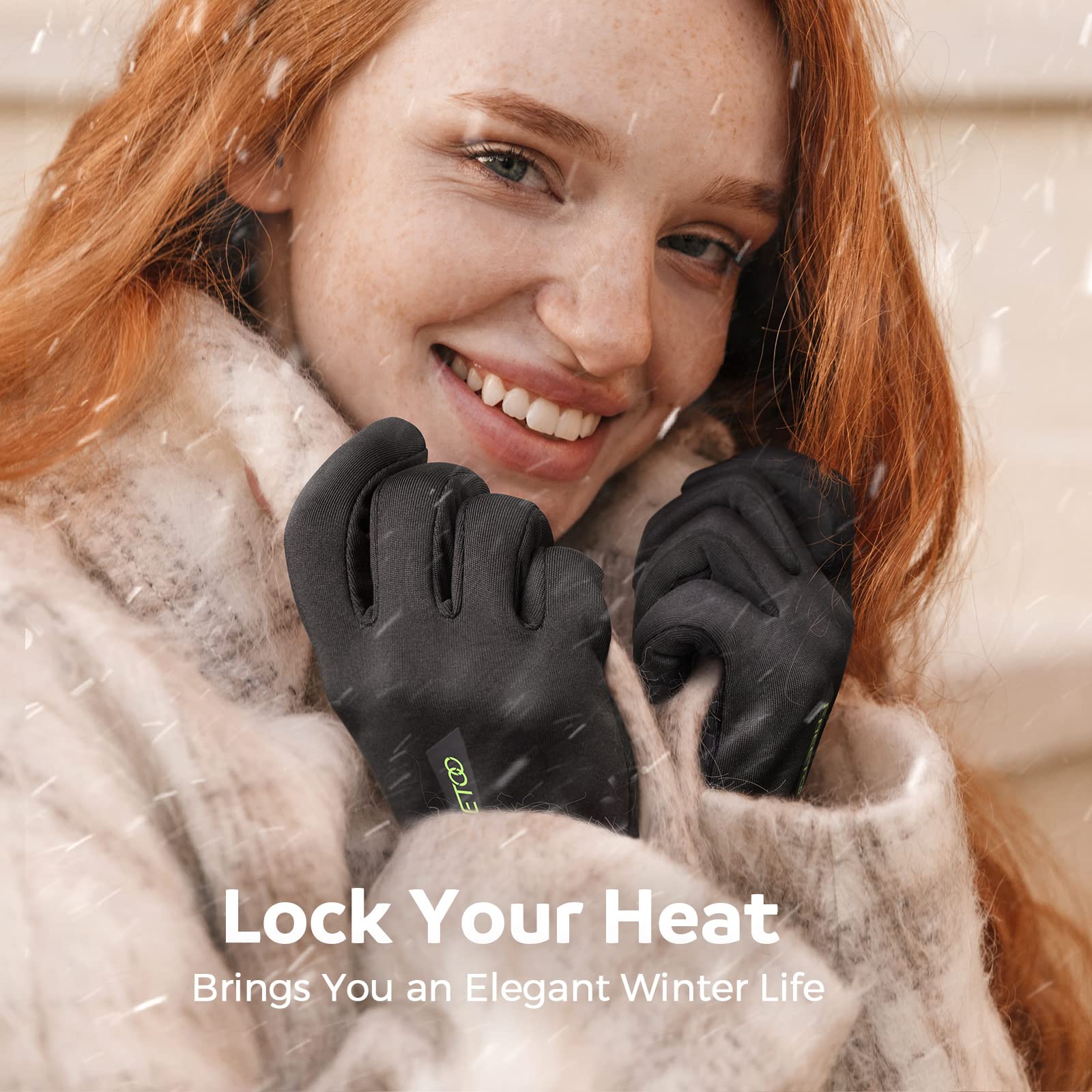 FREETOO Touchscreen Running Gloves for Men Women, [Snug-fit] Cold Weather Gloves Liners, [Excellent Dexterity] [Anti-Slip] Winter Golf Gloves