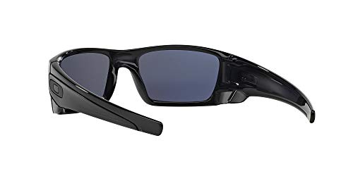 Oakley Men's OO9096 Fuel Cell Rectangular Sunglasses, Polished Black Ink/Emerald Iridium, 60 mm