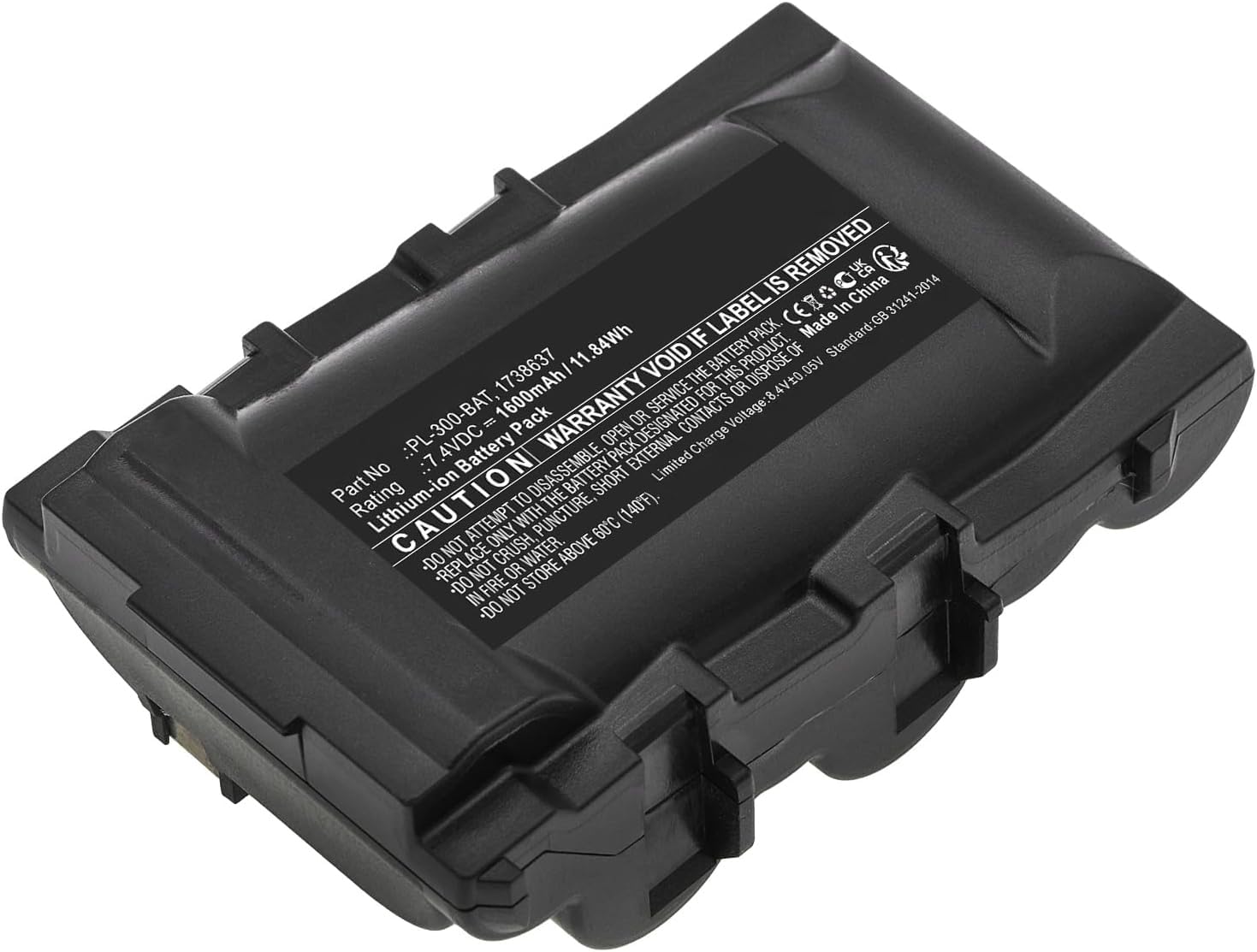 KOVHIHAV Replacement PL-300-BAT Battery for 3M PL300, DYMO Rhino 6000, 5000, 5200 Portable Printer, 7.4V Li-ion 1600mAh