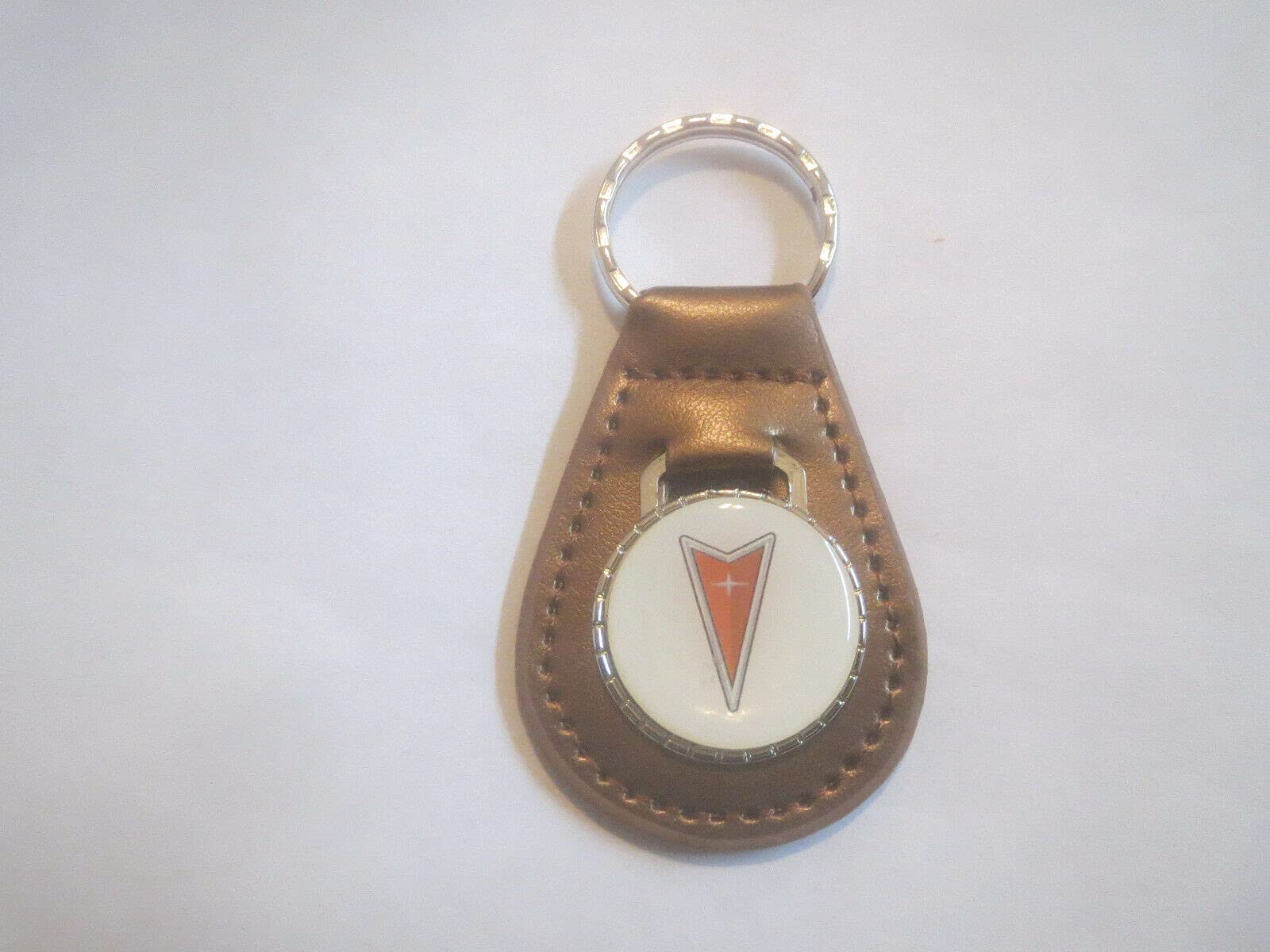 FIERO CATALINA GRAND AM PRIX G3 G5 G6 G8 VIBE SOLSTICE LOGO LEATHER KEYCHAIN - COPPER