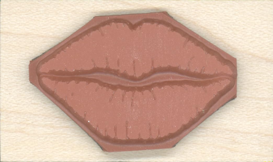 Stamps by Impression Small Lips Kiss Rubber Stamp - 0.75" x 1.25"