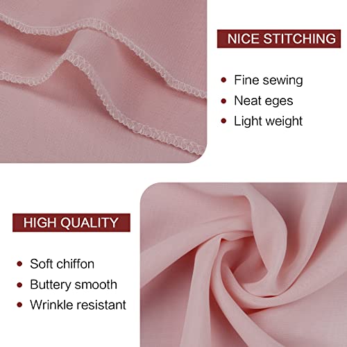 Yastouay Chiffon Table Runner 29x120 Inches Dusty Pink Romantic Wedding Table Runners 10Ft Sheer Table Linens for Bridal Baby Shower Birthday Party Cake Reception Table Decorations