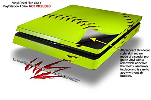 Vinyl Decal Skin Wrap compatible with Sony PlayStation 4 Slim Console Softball (PS4 NOT INCLUDED)