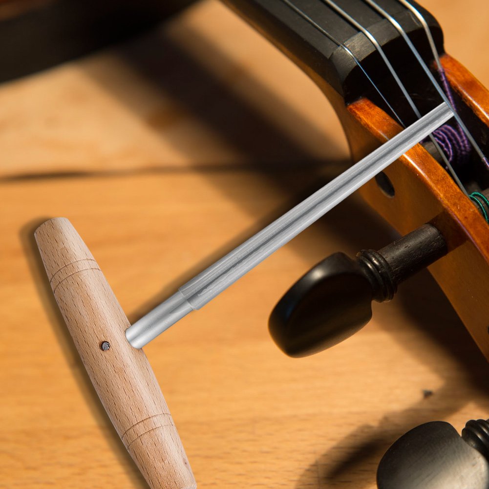 Violin Peg Hole Reamer with Wood Handle for 3/4 4/4 Violin Violin Reamer Violin Peg Reamer