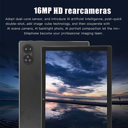 DAUERHAFT Tablet PC, 100-240V 10.1 Inch Tablet Support Fast Charging Octa Core Processor 5G WiFi 8MP Front 16MP Rear with Keyboard for Android 12.0 for Travel (US Plug)