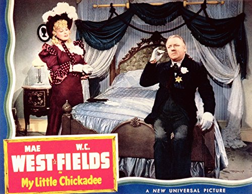 Posterazzi My Little Chickadee From Left: Mae West W.C. Fields 1940 Movie Masterprint Poster Print, (28 x 22)