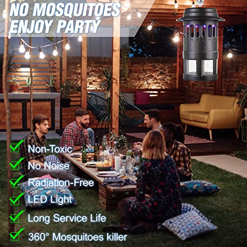 Hodiax Stand n Trap! Indoor Electric Fly Trap/Pest Repeller - Electric Pest Control Mosquito Killer for Moth, Wasp, Fly - for Residential and Commercial Use, Black