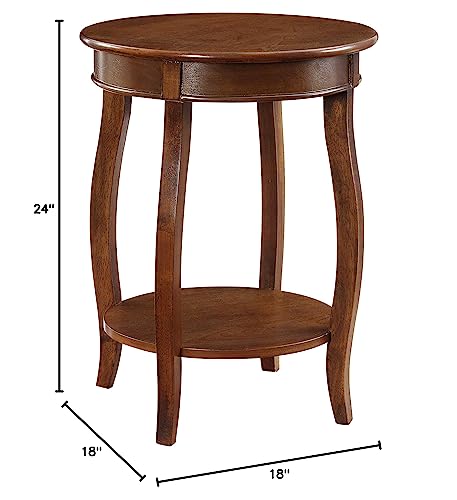 Powell Furniture Powell Hazelnut Round Shelf Table,, 18"L x 18"W x 24"H