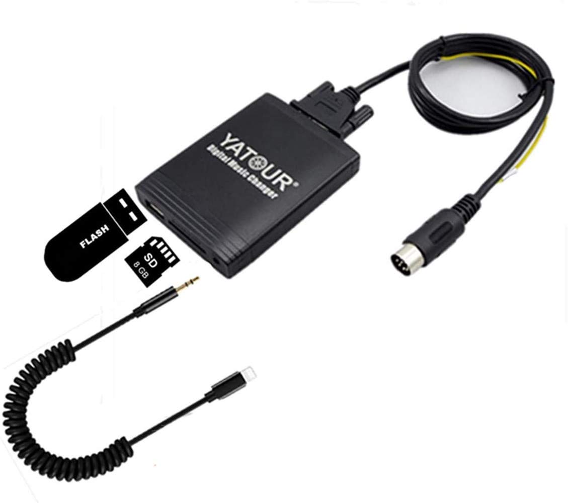 Volvo Stereo AUX Adapter, Digital Car Input Interface with SD Card, MP3 3.5mm AUX in, Music Player for Volvo HU-XXX Series 1995-2009 (M06-VOLHU)