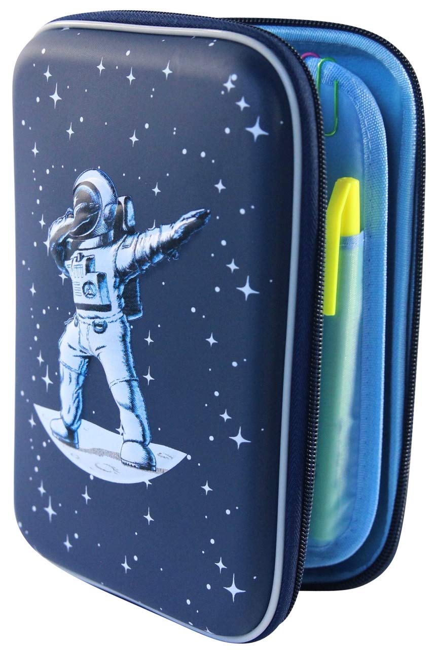 Pencil Case for Kids, Cute Storage Holder for Mechanical, Colored, Writing, and Drawing Pencils or Pens, Zippered Organizer Pouch for School for Boys with Wide Compartments