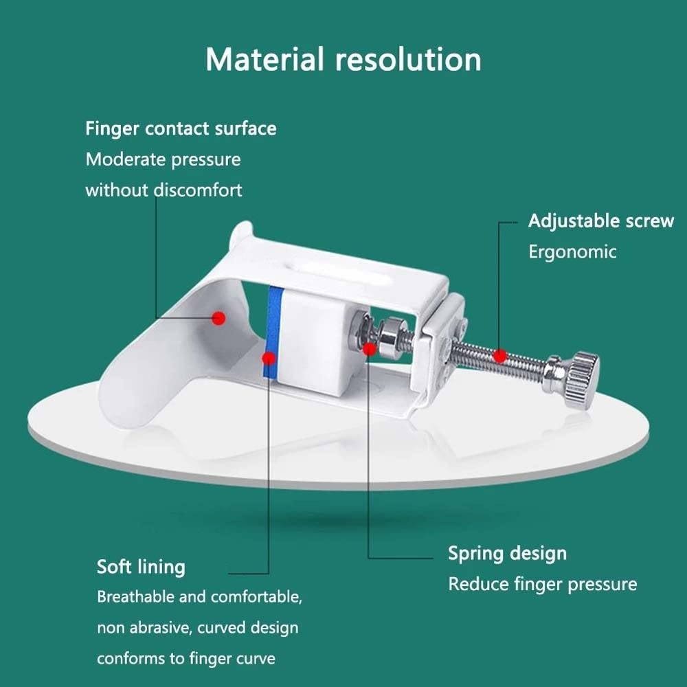 Finger Straightener Splint Brace Corrector Support,Finger Braces Fixer Adjustable Finger Joint Holder Finger Injury Pain Relief(A2-Upgrade Spring)