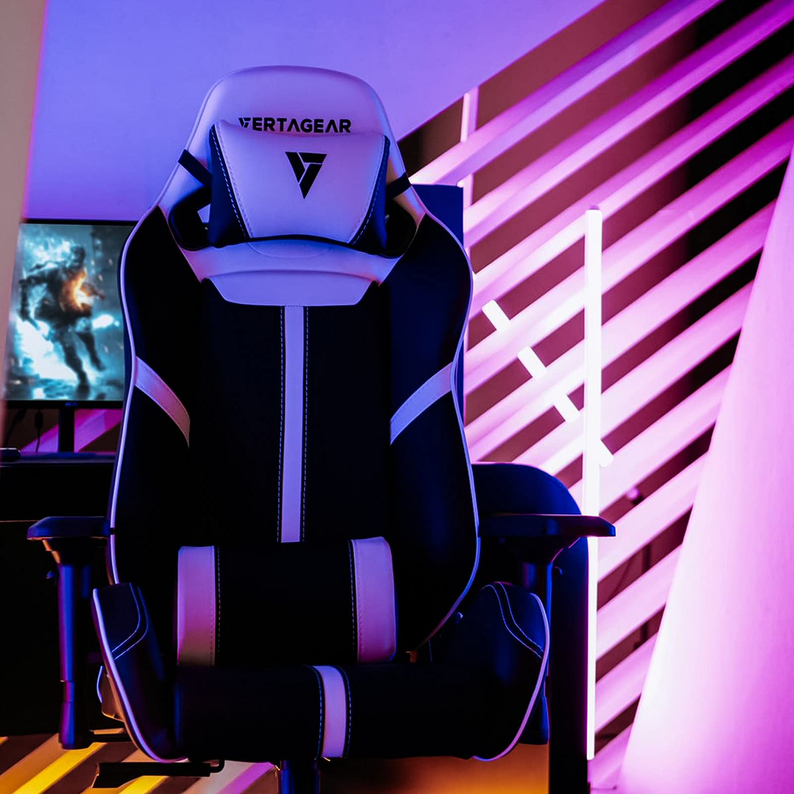 VERTAGEAR VG-SL5000_BK S-Line 5000 Gaming Chair, Large, Black/Carbon