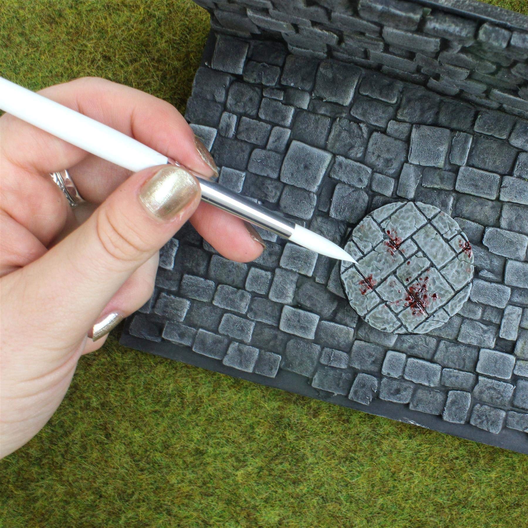 War World Gaming 40mm Round Dungeon one Resin Bases x5 for 20-28mm Scale Miniatures & Figures,5 x 40mm