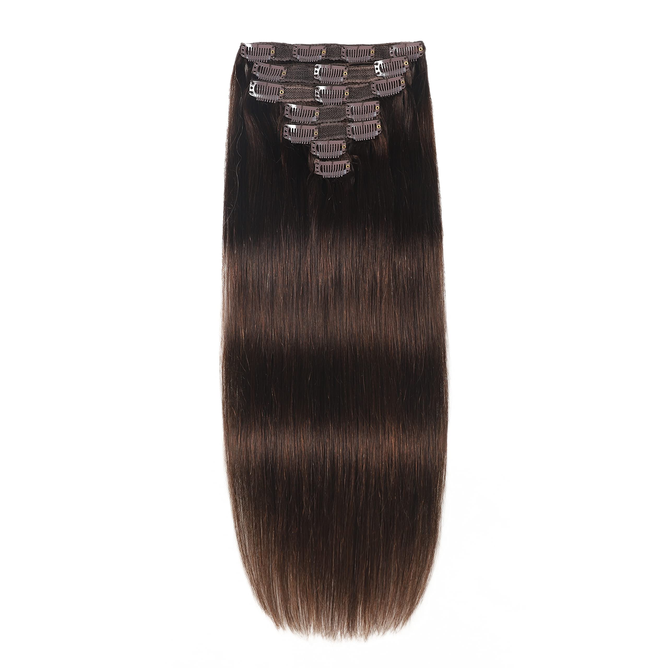 hair extension clip inhair (2# Dark Brown, 16 Inch)