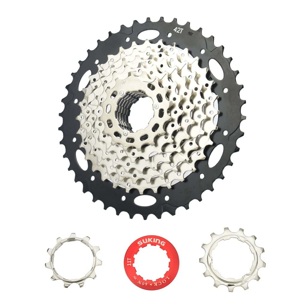CYSKY 8 Speed Cassette 8Speed 11-42 Cassette Fit for Mountain Bike, Road Bicycle, MTB, BMX, Sram Sunrace Shimano ultegra xt (Light Weight)