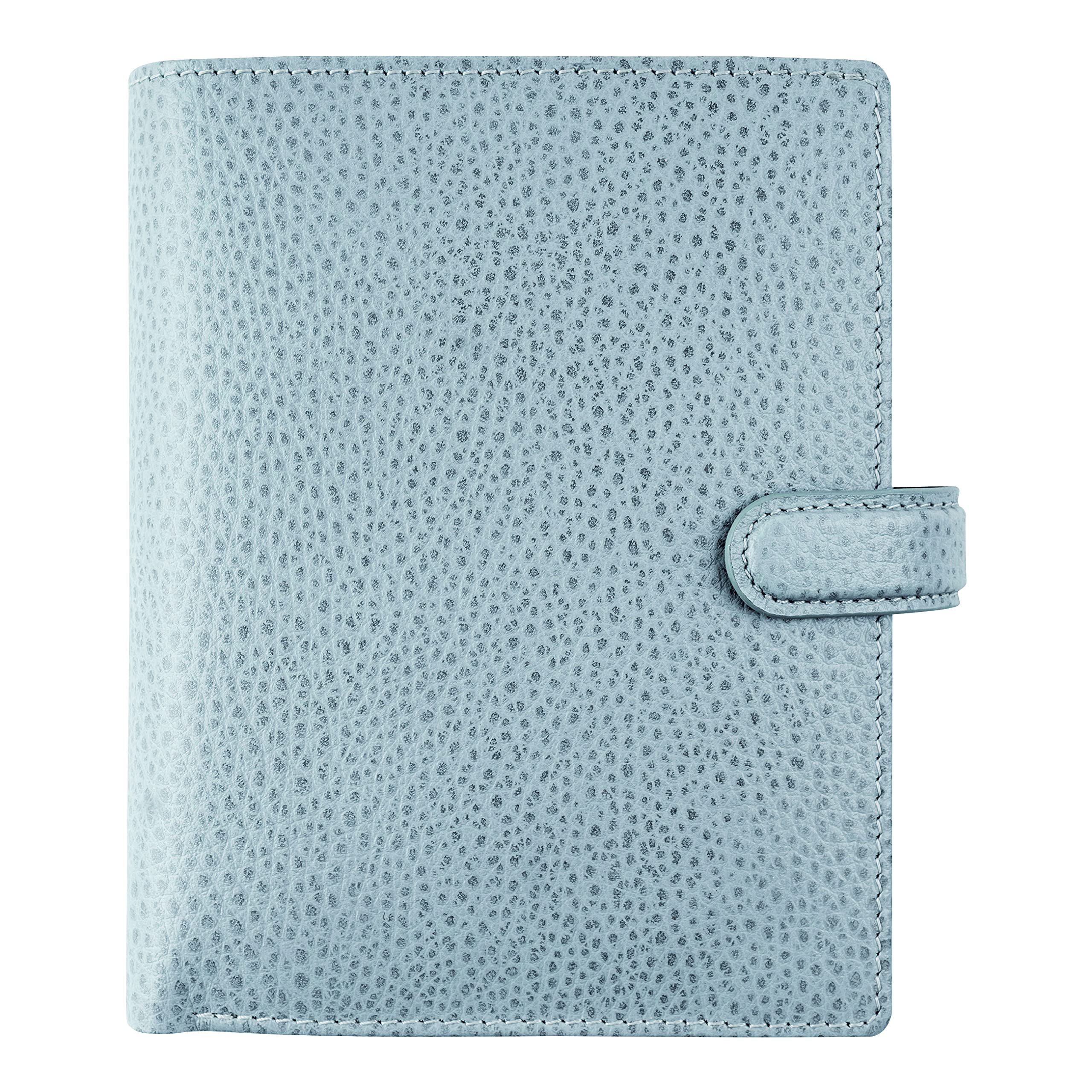 Filofax Finsbury Organizer, Pocket Size, Slate Grey - Traditional Grained Leather, Six Rings, Week-to-View Calendar Diary, Multilingual, 2022 (C029512-22)