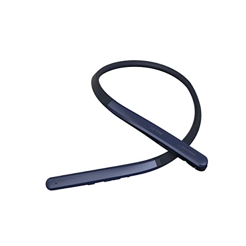 LG Tone Flex Wireless Bluetooth Stereo Neckband Earbuds HBS-XL7-32-Bit Hi-Fi DAC, Meridian Audio,Google Assistant (Wall & Car Charger- Navy Blue)