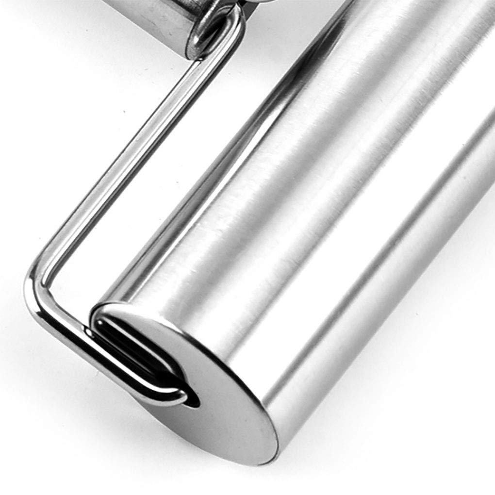 Goeielewe Rolling Pin Double Roller, Stainless Steel Pastry and Pizza Double Dough Baker Roller Metal Kitchen Utensils Ideal for Baking Dough, Pizza, Pie, Pastries, Pasta and Cookies