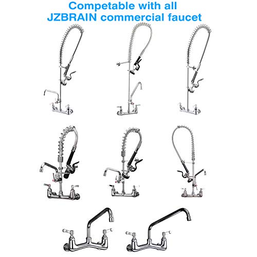 JZBRAIN Installation Kit for Wall Mount Faucet Backsplash Mounted 90 Degree Elbow Adapter Set for Faucets Mounting Stainless Steel Commercial Kitchen Prep & Utility Sink