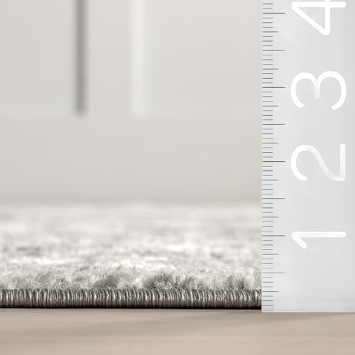 nuLOOM Deedra Modern Abstract Area Rug - 4x6 Area Rug Modern/Contemporary Grey/Ivory Rugs for Living Room Bedroom Dining Room Kitchen