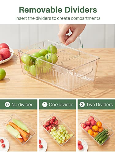 Kootek 28 Pcs Drawer Organizer and 4 Pack Refrigerator Organizer Bins