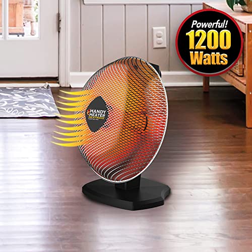 Ontel Handy Heater Heatwave Parabolic Space Heater with Ceramic Heating Technology