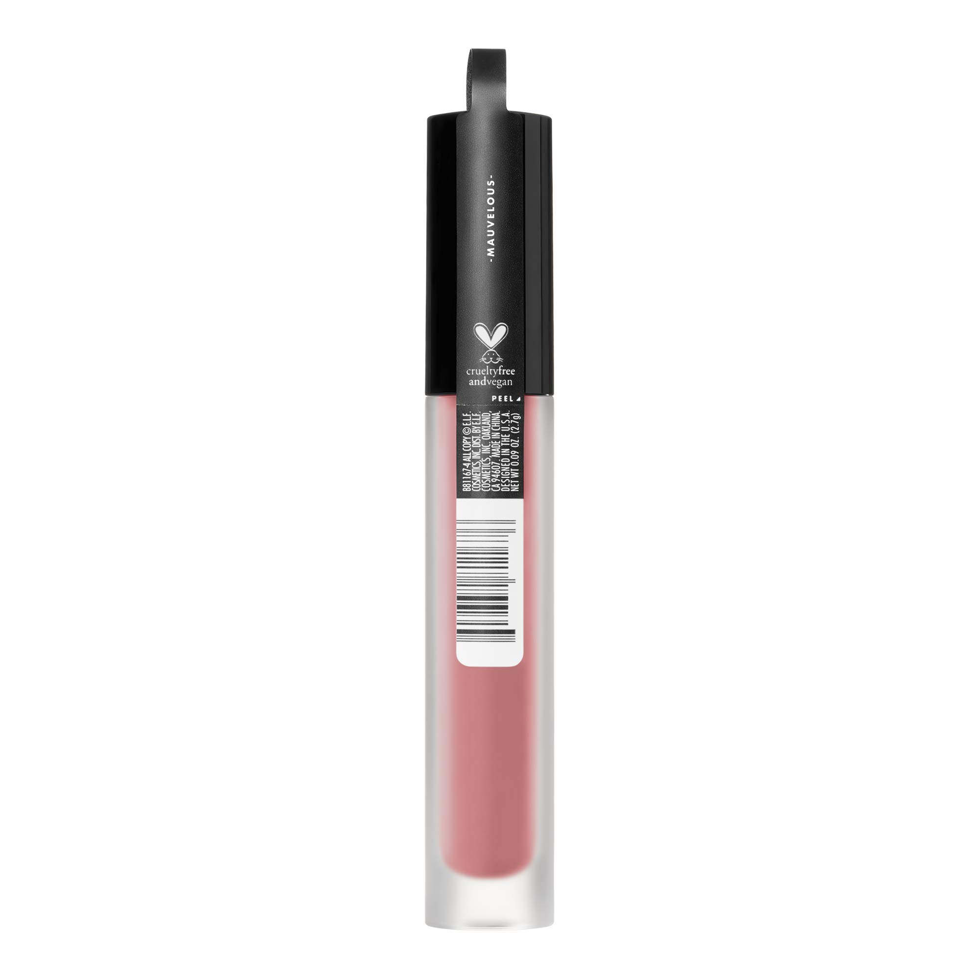 e.l.f. Liquid Matte Lipstick, Long Lasting, Quick-Drying, Smudge-Proof, Nourishes, Conditions, Moisturizes, Blushing Rose, Enriched with Vitamin E, 0.10 Oz (81168)