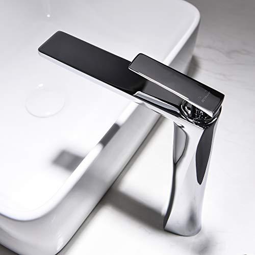 JOMOLA Vessel Sink Faucet Bathroom Single Handle Lavatory Vanity Sink Faucets One Hole Deck Mount Basin Mixer Tap Brass Chrome Tall