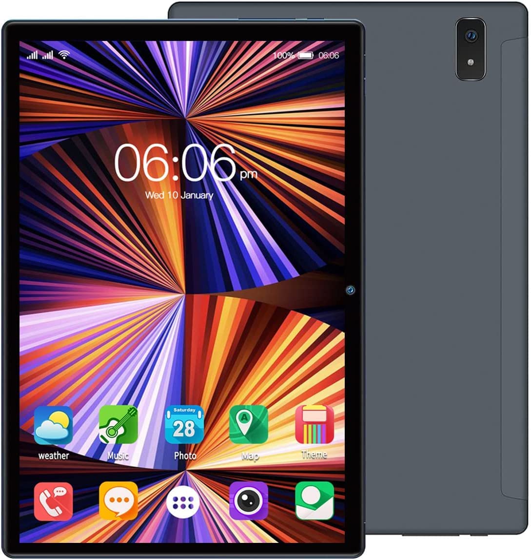 DUODUOGO Android Tablet 10 Inch Newest Quad-Core Processor, 4GB RAM 64GB ROM, 256GB Expandable, WiFi Android 11 Tablet, Dual Camera, 6000mAh, Bluetooth (Gray)