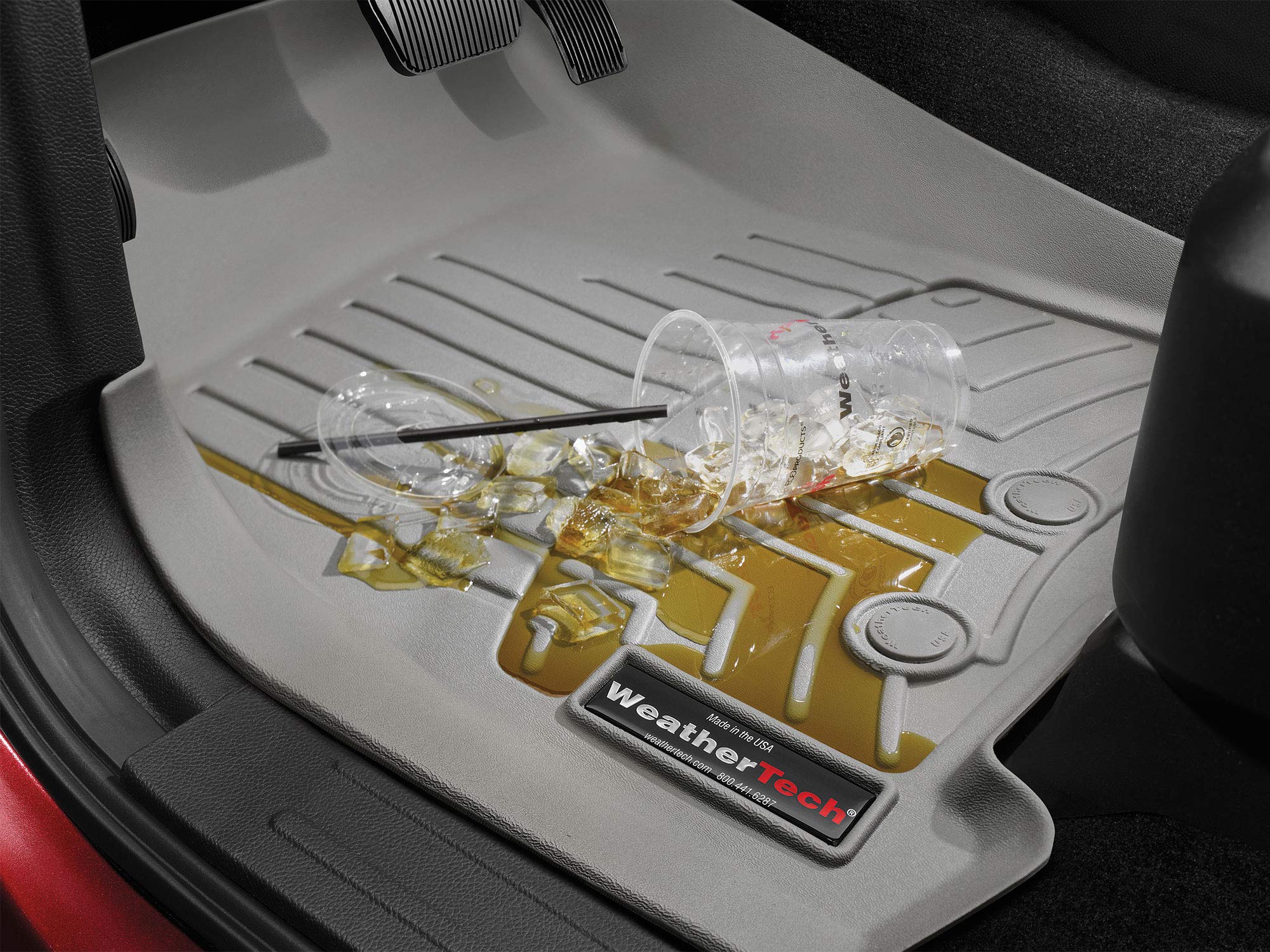 WeatherTech Custom Fit FloorLiners for Escalade ESV, Suburban, Tahoe, Yukon XL, Escalade-V - 2nd Row (4416322), Black