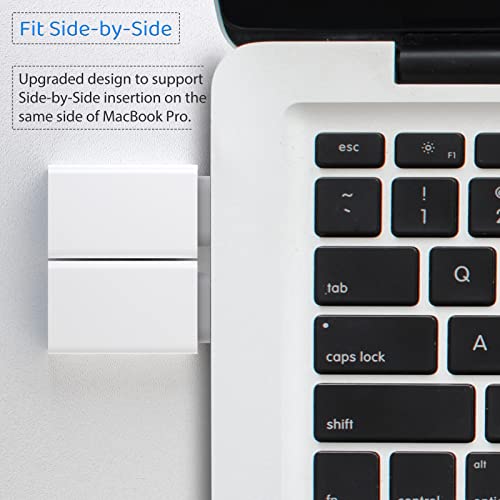 USB C to USB Adapter Pack-2,USB-C Male to USB 3.0 Female Adapter for MacBook Pro 2021/2020 iMac iPad Pro/Mini 6 Pixel 6 5 4 XL USB C Wall Plug Charger and Any Type C or Thunderbolt 4/3 Devices,White