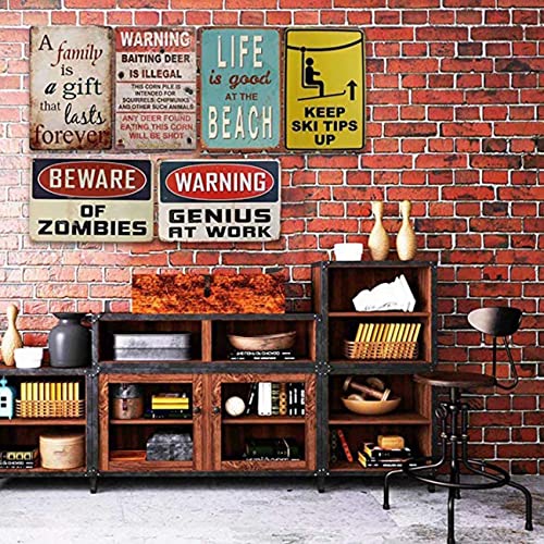 Jesiceny New Tin Sign Danger Velociraptor Containment Aluminum Metal Sign 8x12 INCH