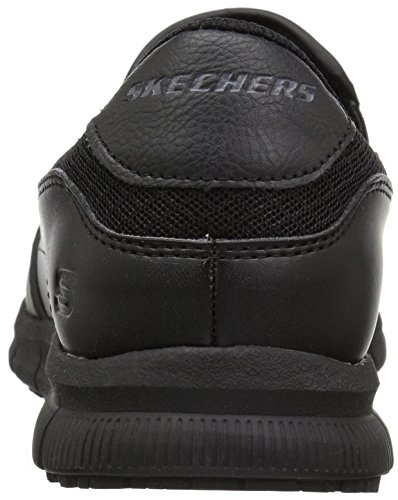 Skechers Men's Nampa-Groton Food Service Shoe, Black, 9 Wide