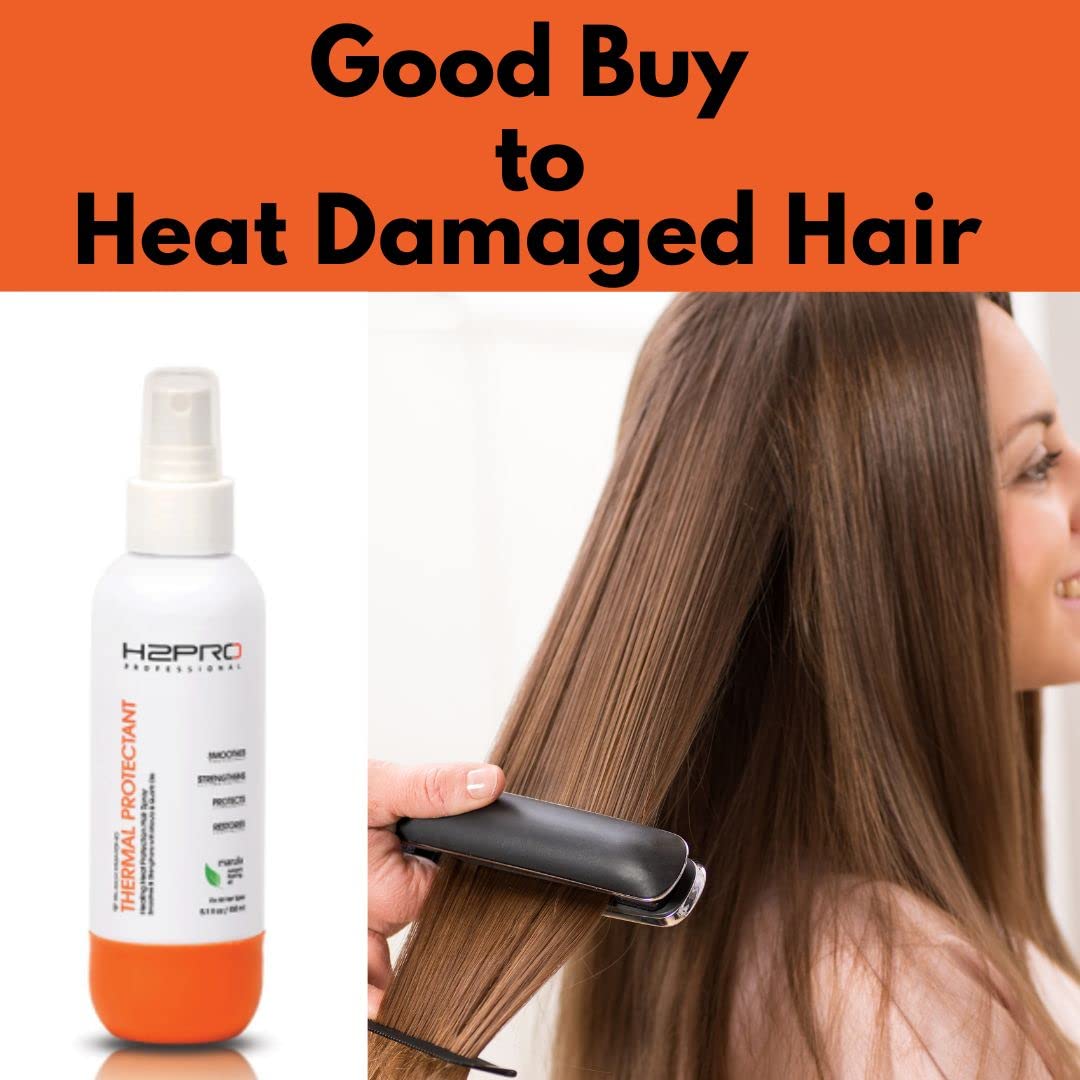 H2RO Vivace 1 1/4 Ceramic Flat Iron and Heat Protectant Spray Bundle Deal - Protect Your Hair
